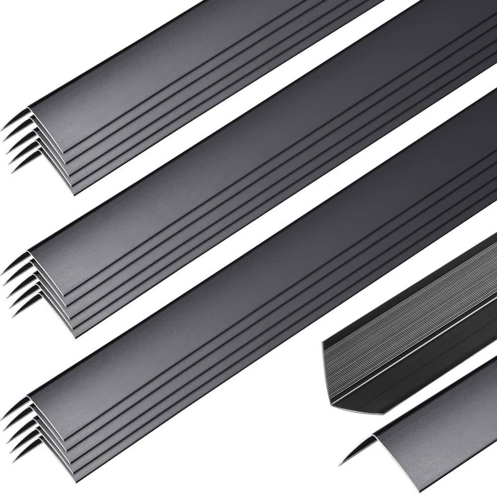 NVNOO 1.2 in. x 4 ft. Aluminum Wall Corner Guard Protectors with 90 ...