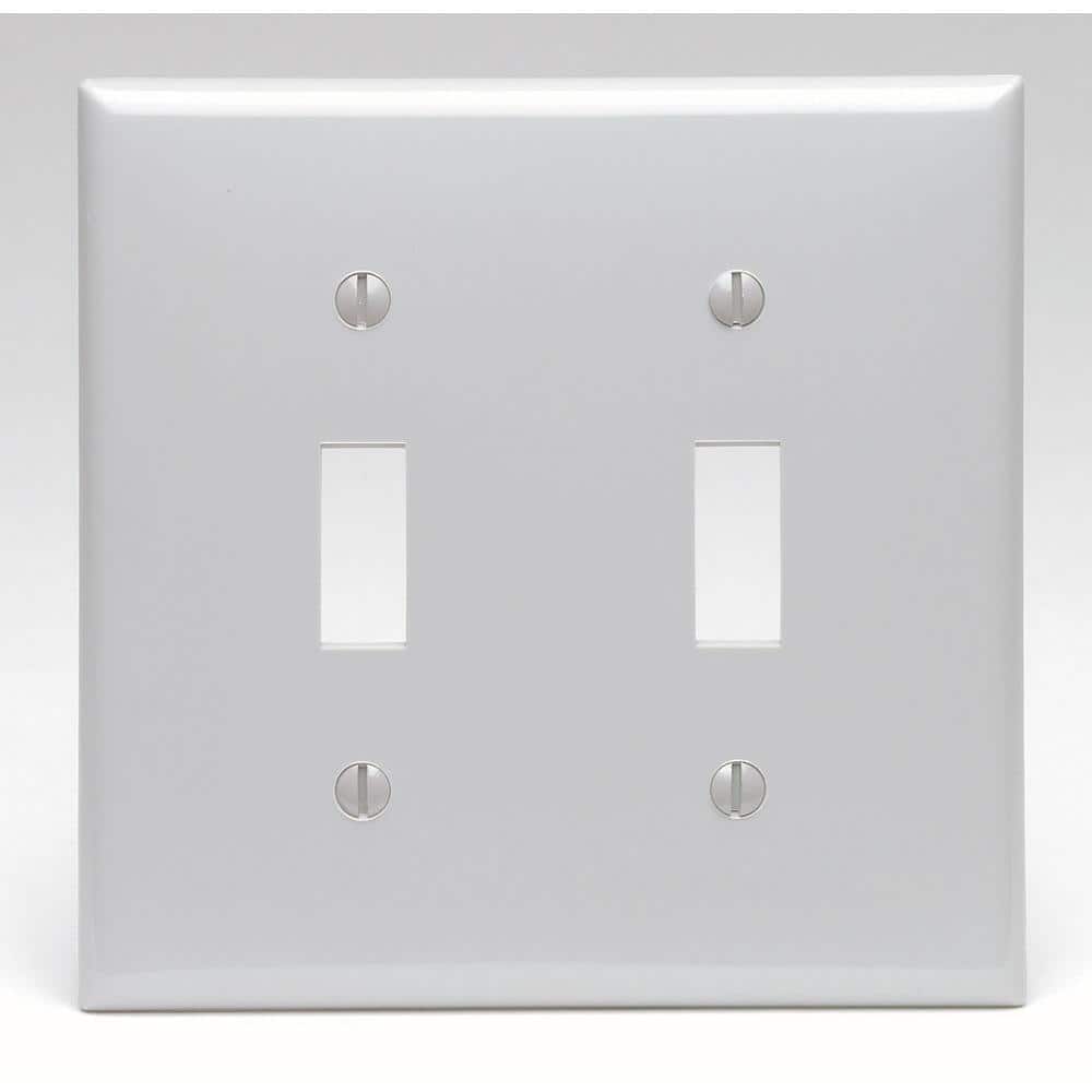 Leviton 2-Gang Gray Toggle Nylon Standard Wall Plate (1-Pack) 80709-GY ...