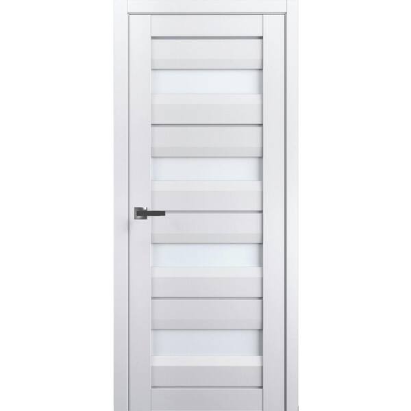 Sartodoors 36 in. x 84 in. 1 Panel Aquamarine Finished Solid Wood ...