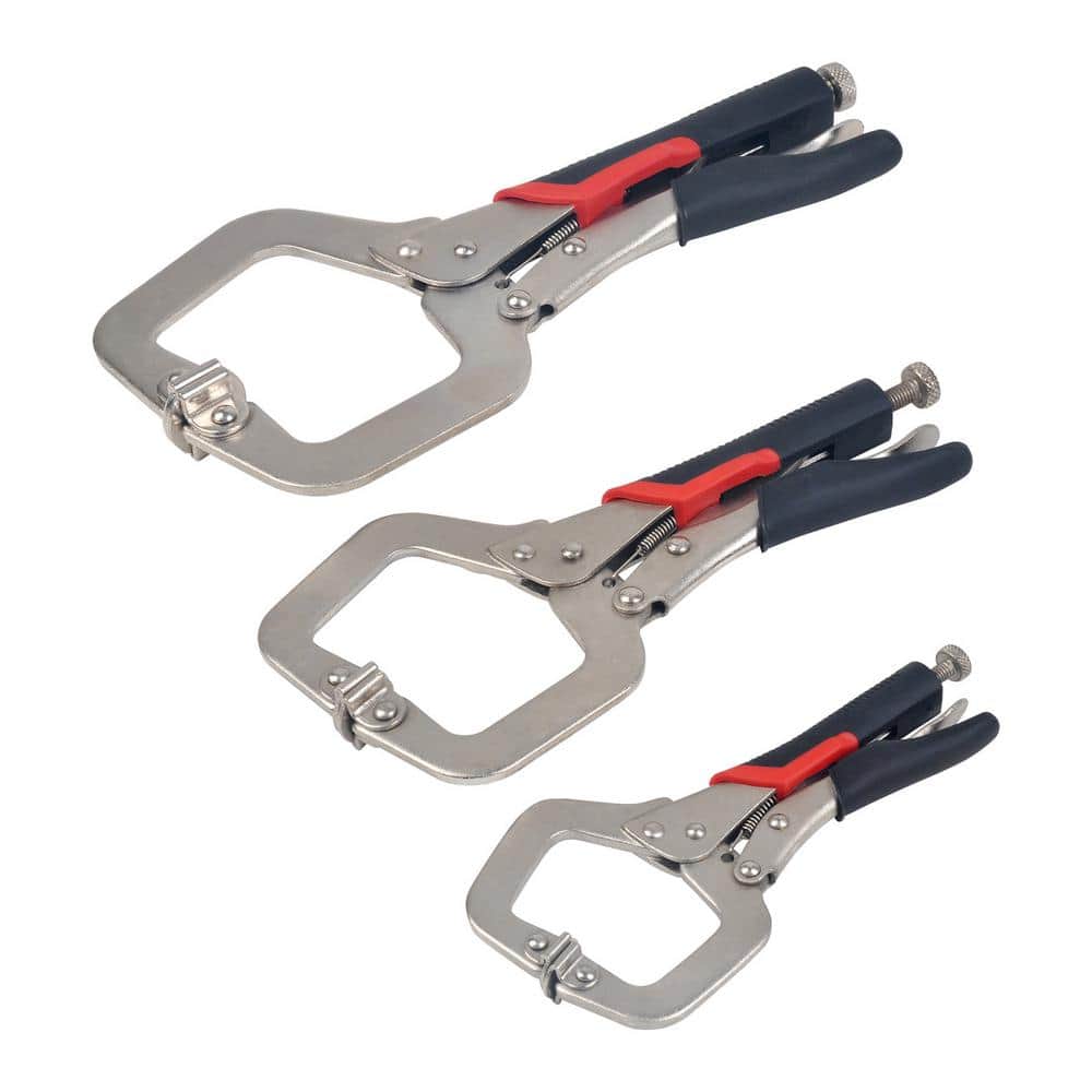 KING C-Clamp Locking Pliers Set (3-Piece Set) 1190-0 - The Home Depot