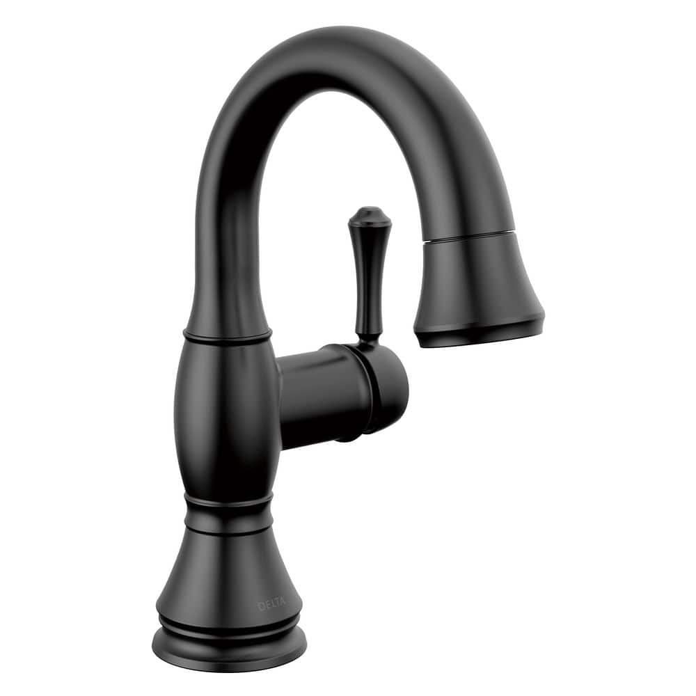 Delta Cassidy Single Handle Single Hole Bathroom Sink Faucet with Pull ...