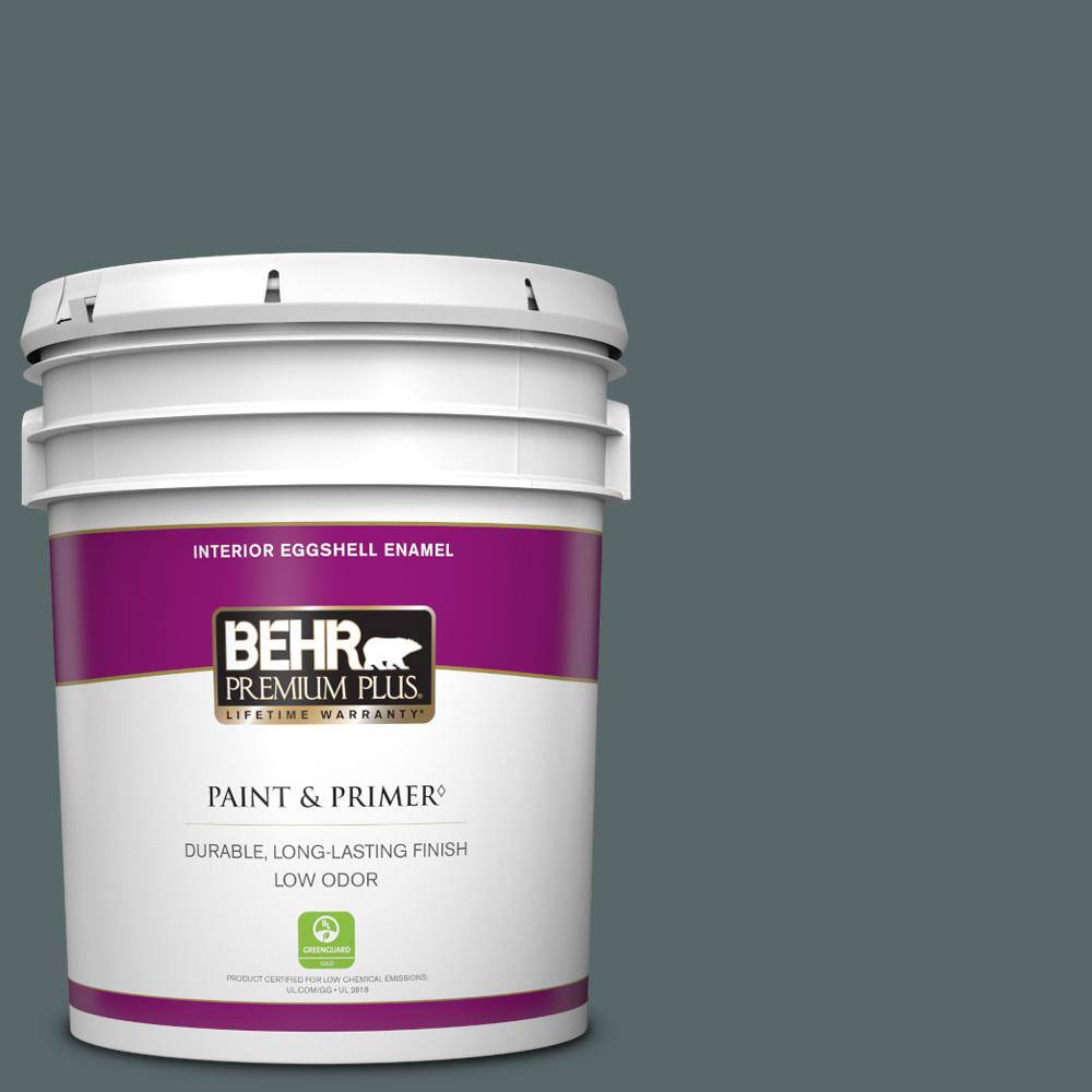 BEHR PREMIUM PLUS 5 gal. #N440-6 Brooklyn Eggshell Enamel Low Odor ...