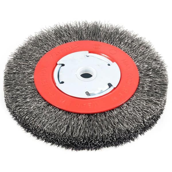 Forney 6 in. x 1/2 in. and 5/8 in. Arbor Narrow Face Coarse Crimped ...