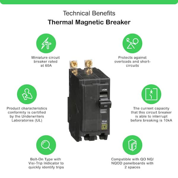 Square D - 60 amp - Circuit Breakers - The Home Depot
