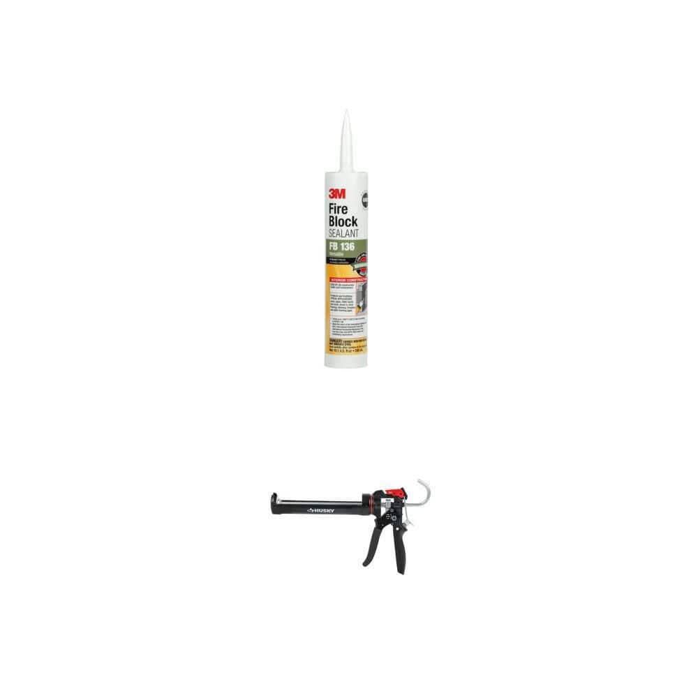 10.1 fl. oz. Gray Fire Block Sealant and 10 oz. Heavy-Duty Drip Free ...