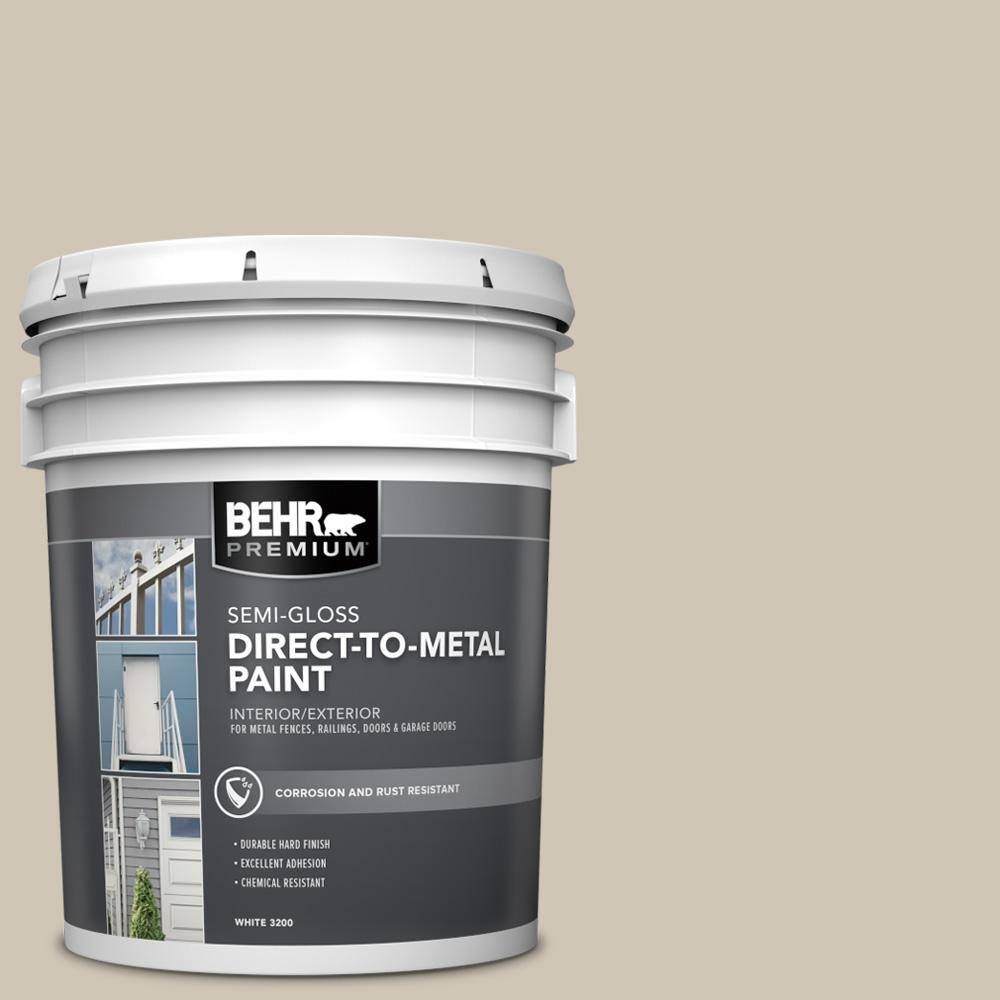 BEHR PREMIUM 5 gal. #N310-3 Sandstorm Semi-Gloss Direct to Metal ...