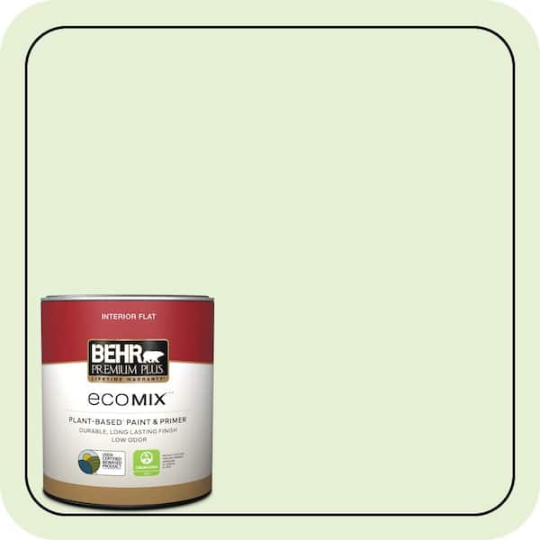 BEHR PREMIUM PLUS 1 qt. #430C-2 Spring Morn Flat EcoMix Plant-Based ...