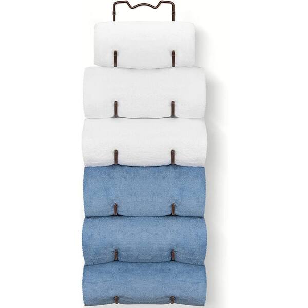 Dyiom Towel Rack Wall Mounted Metal Shelf Organizer Hand Towels Holder ...