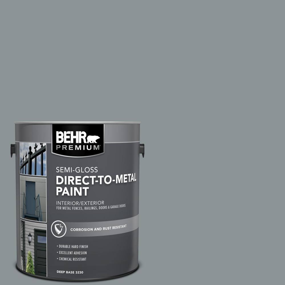BEHR PREMIUM 1 gal. #HDC-NT-27 Millennium Silver Semi-Gloss Direct to ...