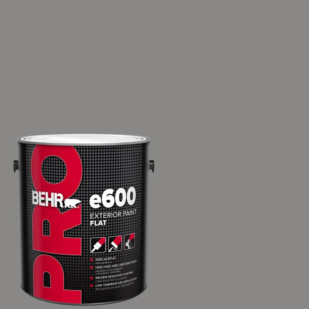 BEHR PRO 1 gal. #PPU26-04 Falcon Gray Flat Exterior Paint PR61301 - The ...