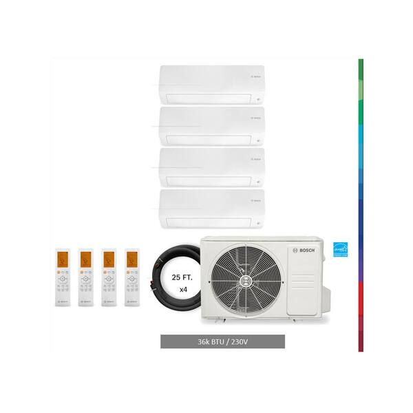 Bosch Gen 3 Max Performance Climate 5000 4-Zone 36,000 BTU 3 Ton ...