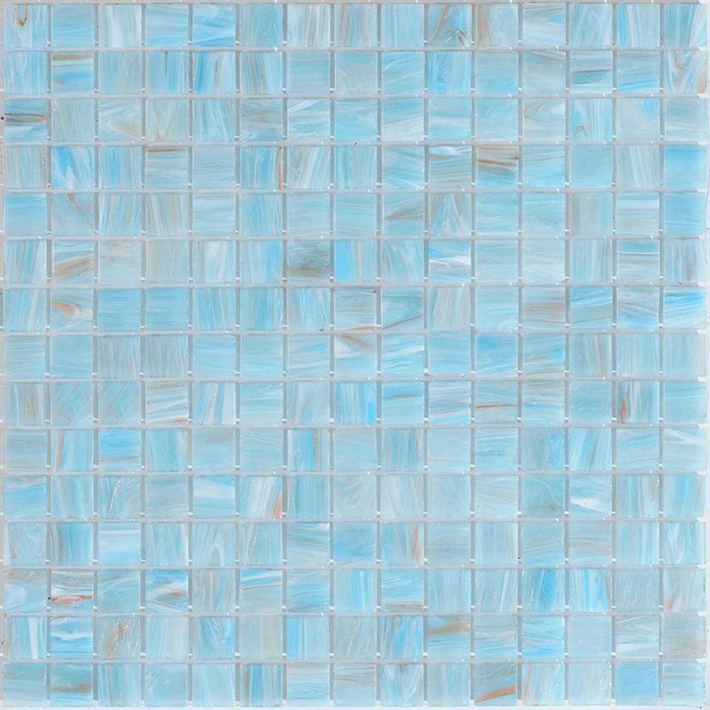 Apollo Tile Celestial Glossy Light Blue 12 in. x 12 in. Glass Mosaic ...