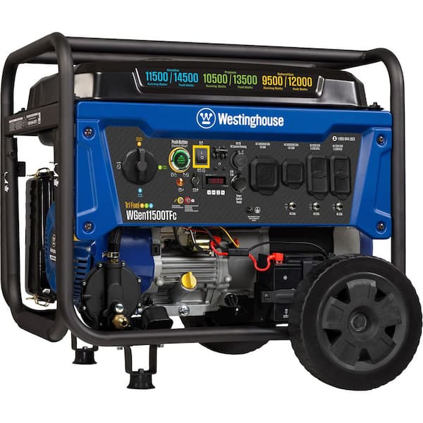 Westinghouse 14,500/11,500-Watt Remote Electric Start Dual Fuel Gas and ...