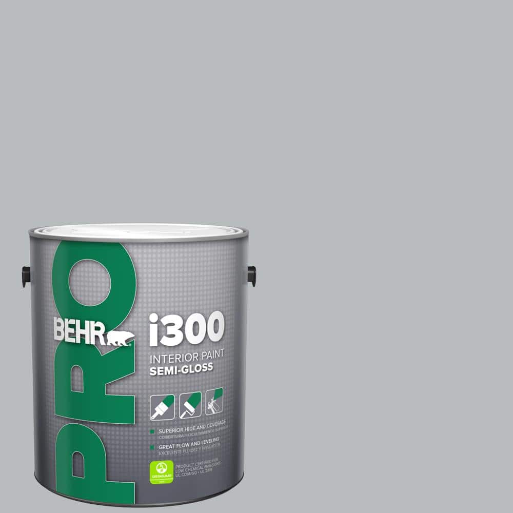 BEHR PRO 1 gal. #PPU18-05 French Silver Semi-Gloss Interior Paint ...