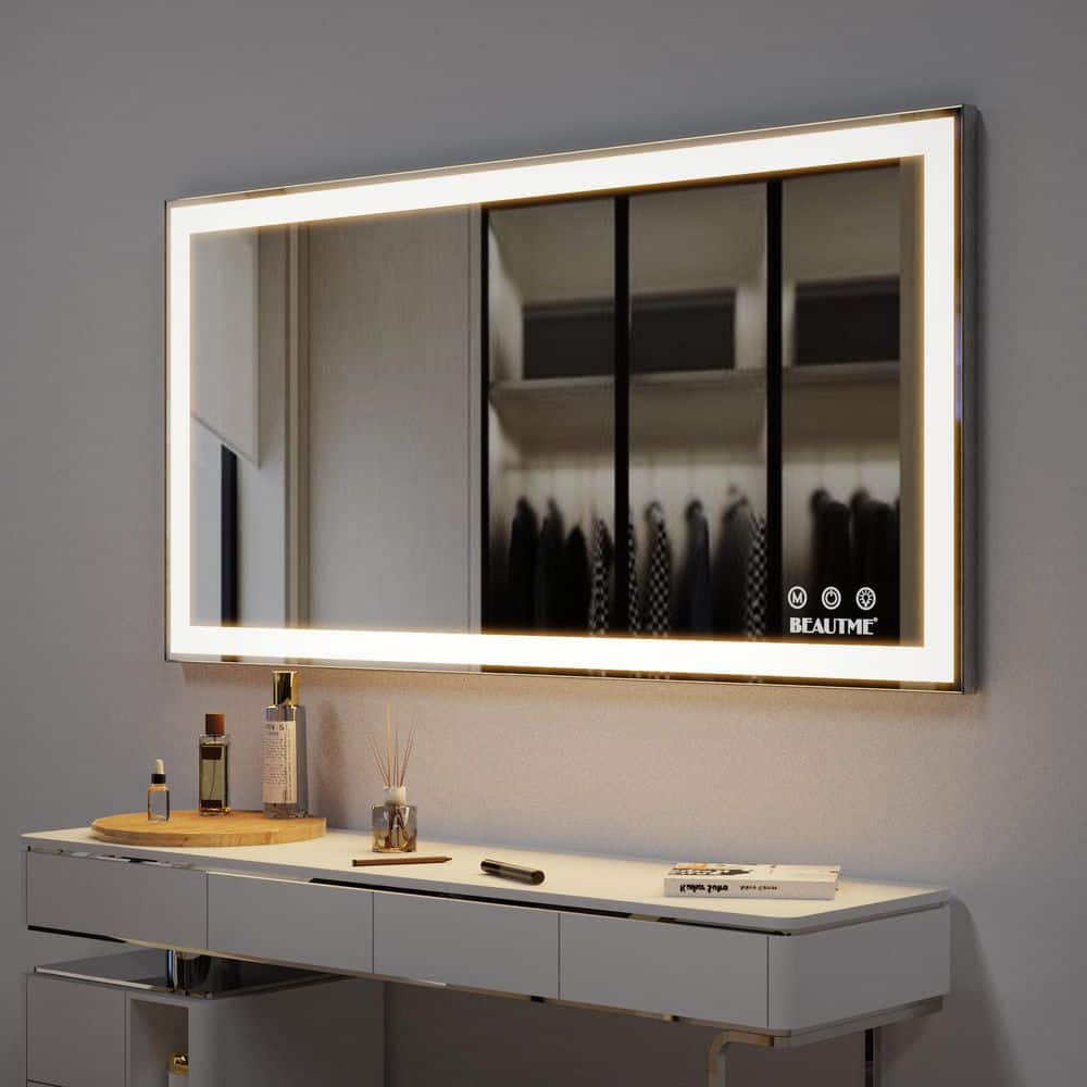 24 in. W x 48 in. H Rectangular Framed Wall Mount Bathroom Vanity ...