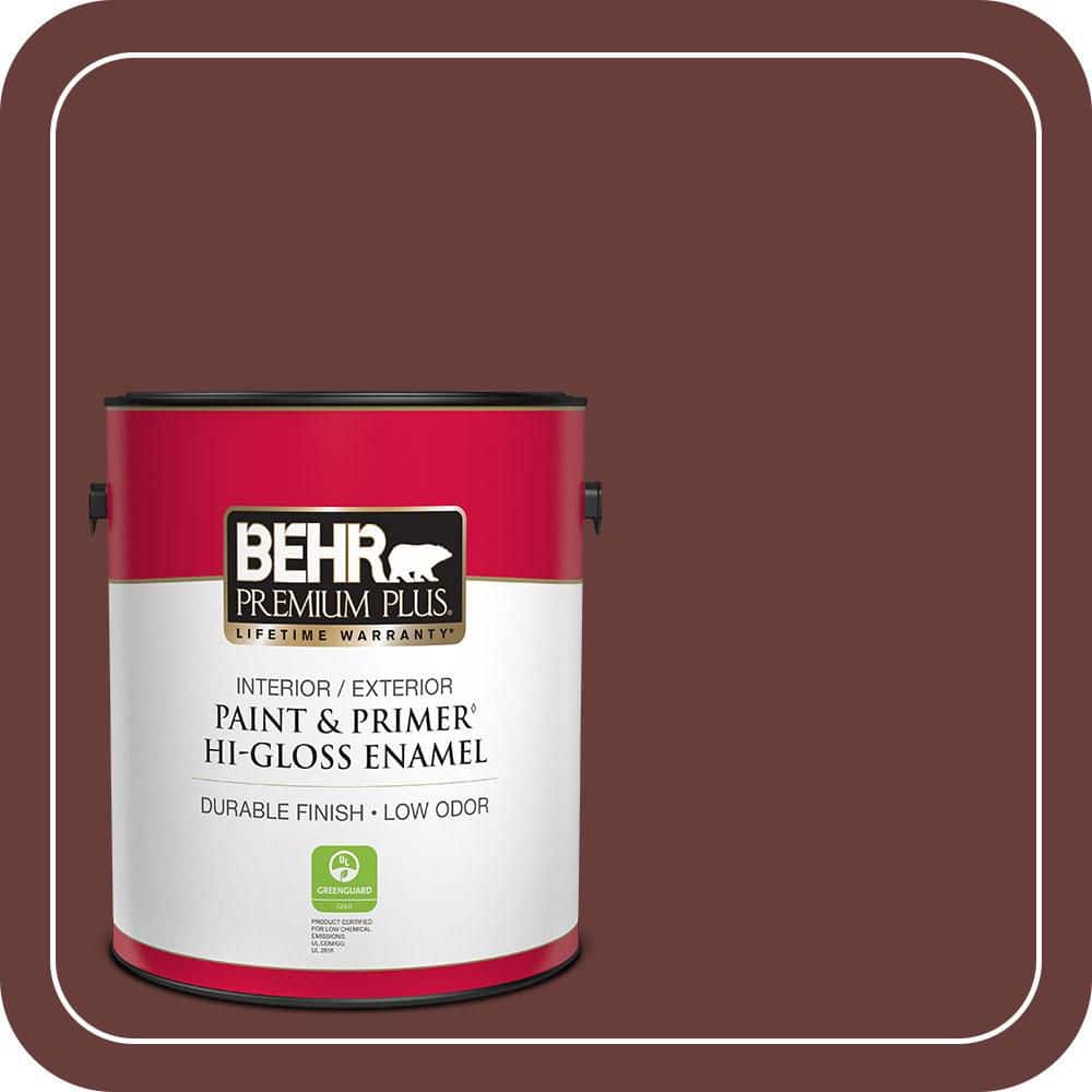 BEHR PREMIUM PLUS 1 gal. #PPU2-01 Chipotle Paste Hi-Gloss Enamel ...