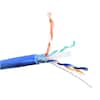 Micro Connectors, Inc 500 ft. Blue Solid Shielded (STP) CAT6 Outdoor UV ...