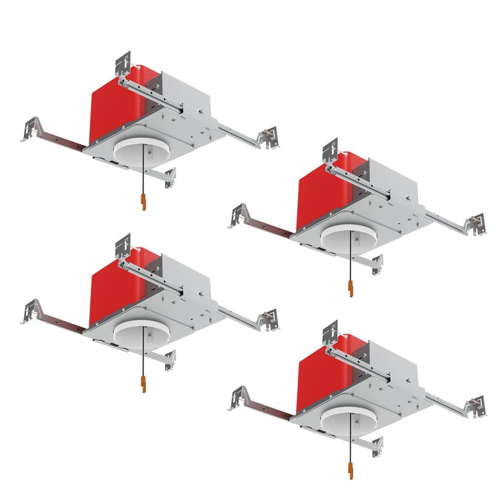 RUN BISON 4 in. Air-Tight IC Rated Fire Rated New Construction Recessed ...