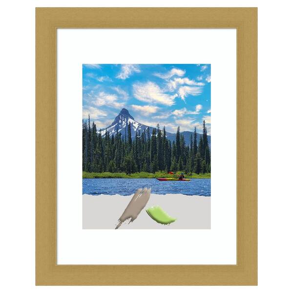 Amanti Art Grace Brushed Gold Narrow Picture Frame Opening Size 11 x 14 ...
