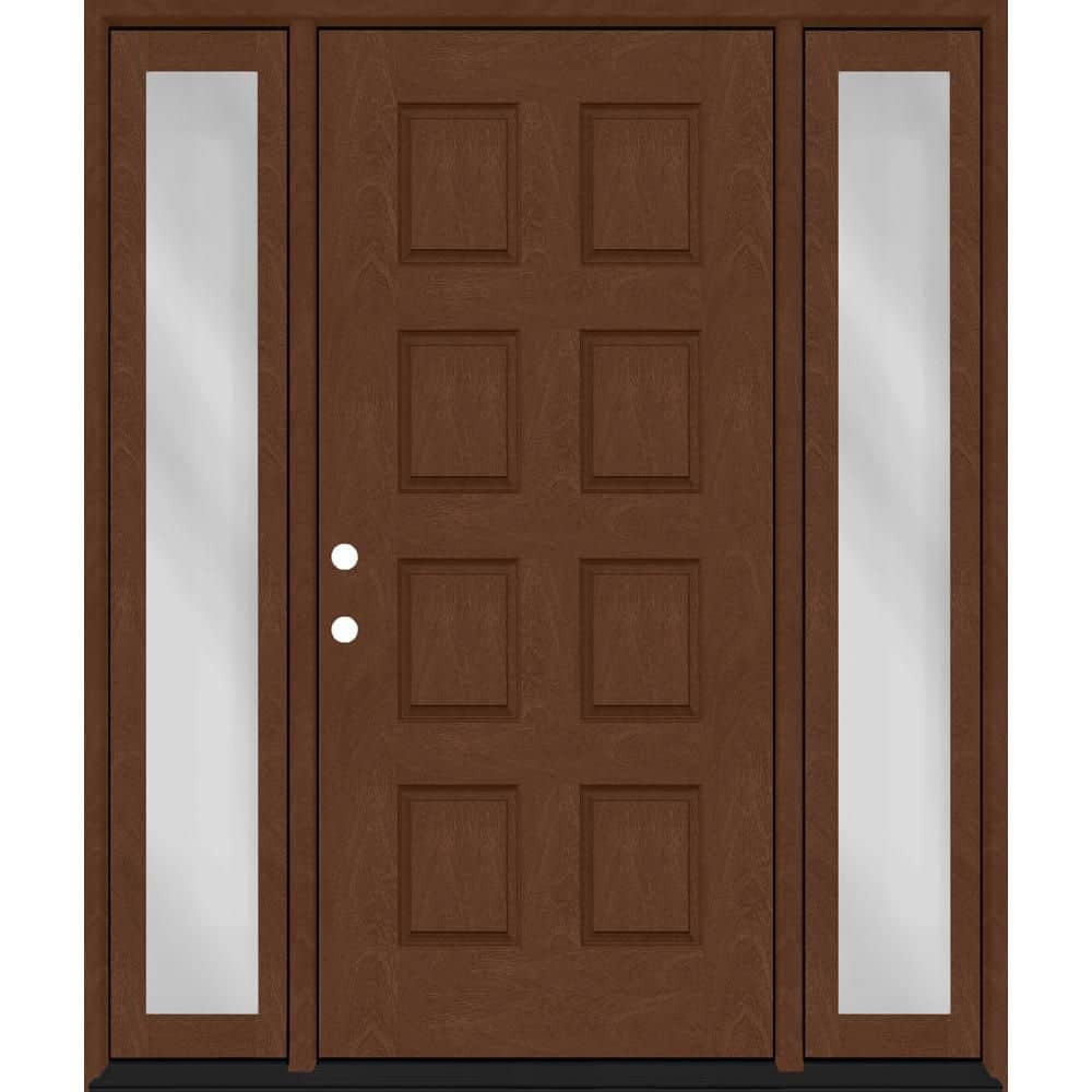 Steves & Sons Regency 64 in. x 80 in. 8-Panel RHIS Chestnut Stain ...