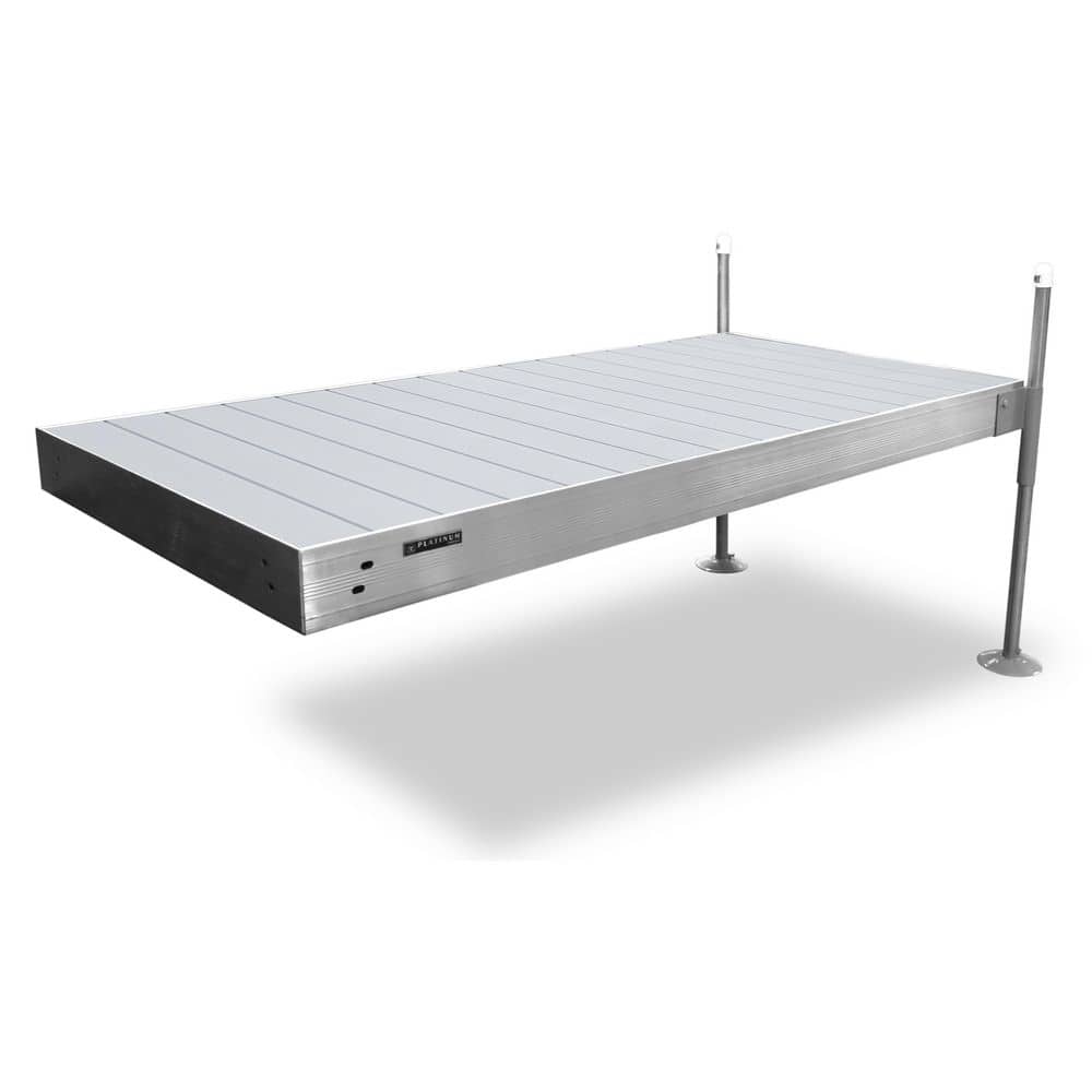 Tommy Docks 8 ft. Straight Aluminum Frame/Decking Dock Extender Package ...