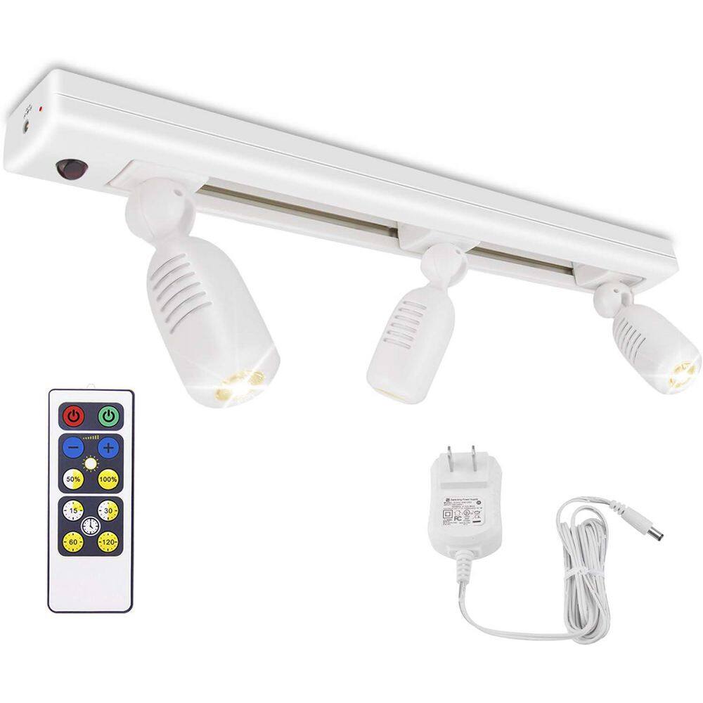 phyfalip 1.57 in. White Track Integrated LED Light with 3 Rotatable ...