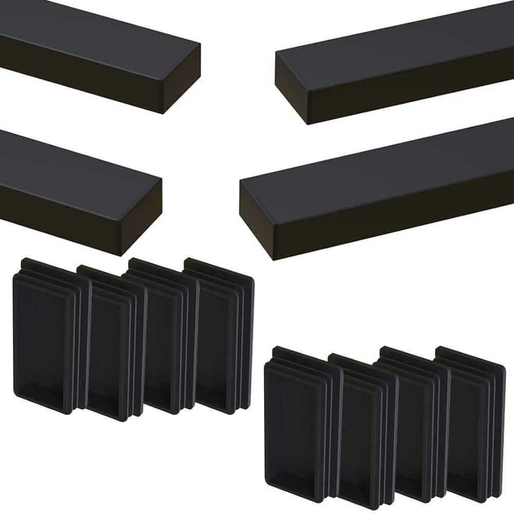 Afoxsos 6'6 Stainless Steel Handrail Black 2 in Rectangular Cable ...