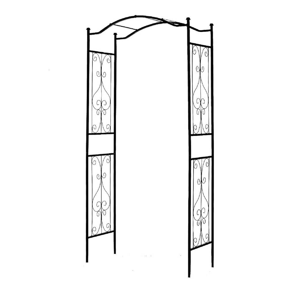 92 in. Garden Arch Arbor Trellis for Outdoor, Trellis Plants Support ...