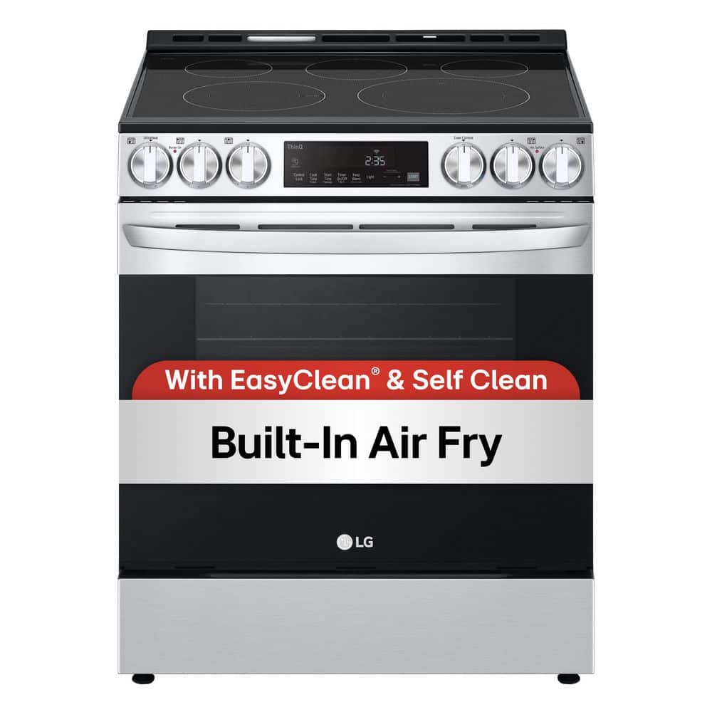LG 30 in. 6.3 cu. ft. Smart Electric Range with Fan Convection, Air Fry ...