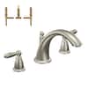 MOEN Brantford 2-Handle Deck-Mount Roman Tub Faucet in Brushed Nickel ...