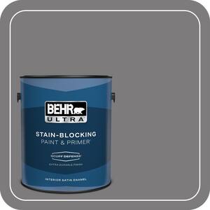 BEHR ULTRA 5 gal. #BXC-58 Stormy Gray Extra Durable Flat Interior Paint ...