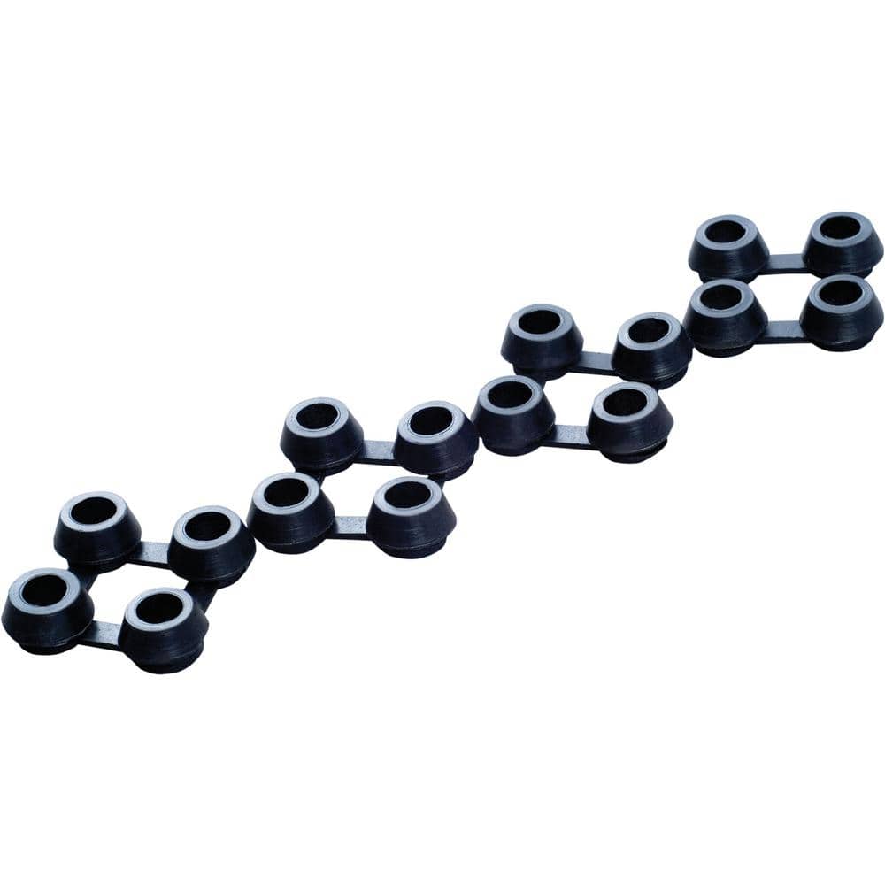 Floortex Doortex Black 4 in. x 4 in. Pack of 10 Rubber Square Outdoor ...