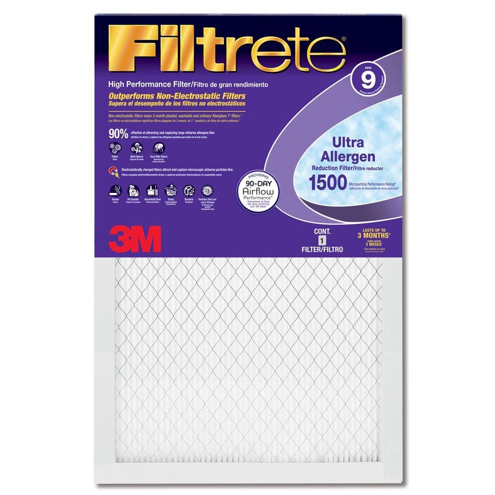 Filtrete 18 in. x 18 in. x 1 in. Ultra Allergen Reduction FPR 9 Air ...