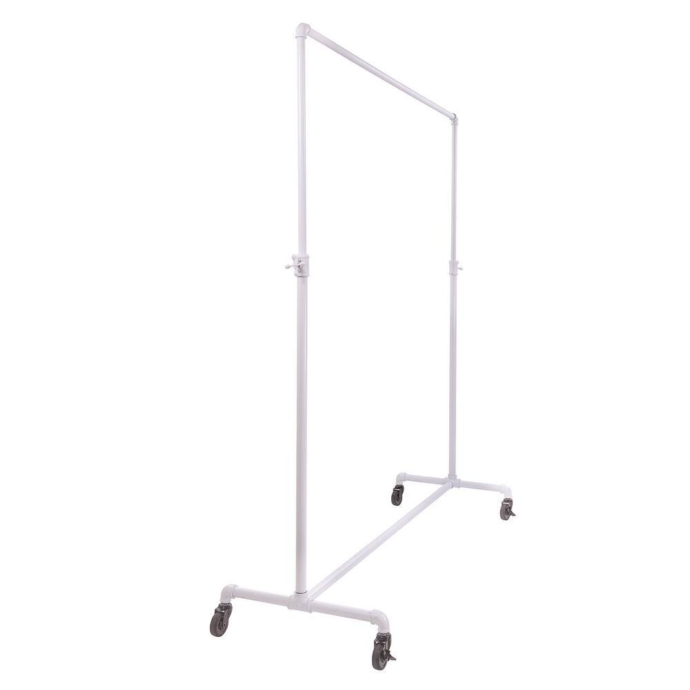 Econoco Gray Steel Clothes Rack 60 in. W x 72 in. H PSBB60ADJWH