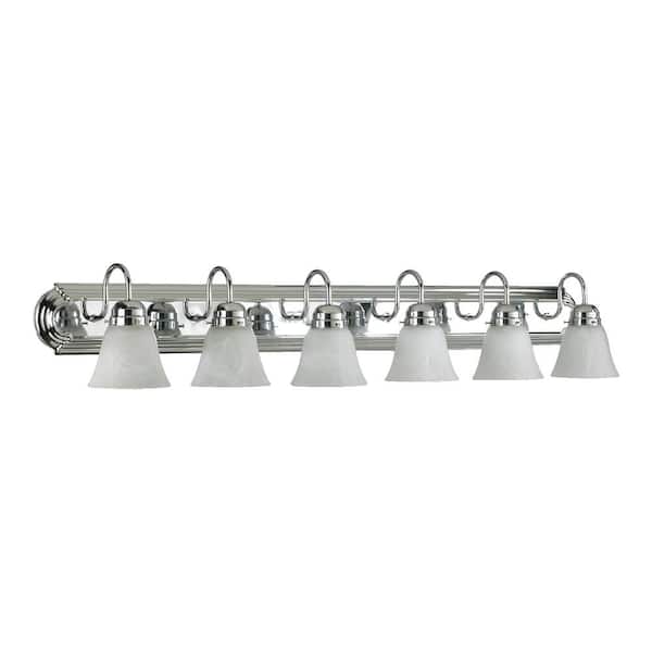 Quorum INTERNATIONAL Traditional 48 in. W 6-Lights Chrome Vanity Lights ...