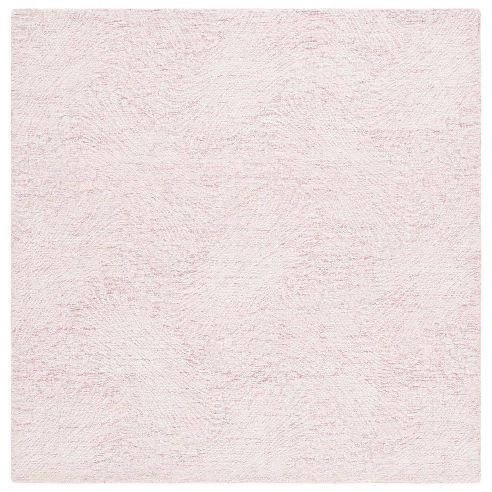 SAFAVIEH Ebony Pink/Ivory 6 ft. x 6 ft. Floral Square Area Rug EBN105U ...