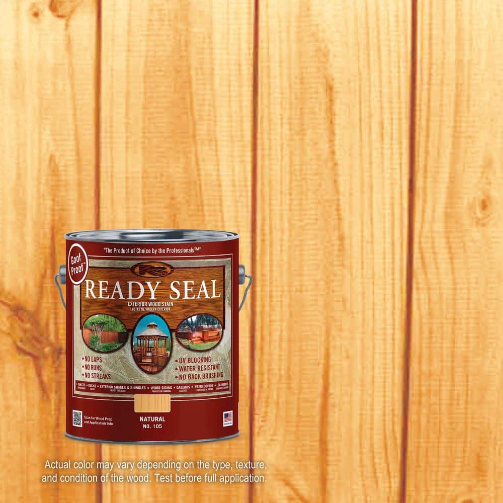 Ready Seal 1 gal. Natural Light Oak Exterior Wood Stain and Sealer ...