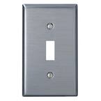Leviton 1-Gang 1-Toggle Standard Size Stainless Steel Wall Plate ...