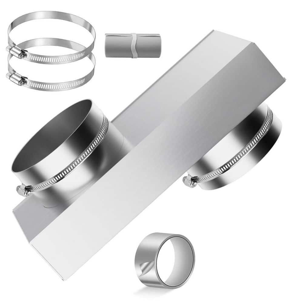 Helhom 4in. x 1.46in. x 10.24 in. Rectangular Duct Periscope Dryer Vent ...