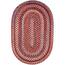 Rhody Rug Annie Red Velvet 2 ft. x 4 ft. Oval Indoor Braided Area Rug ...