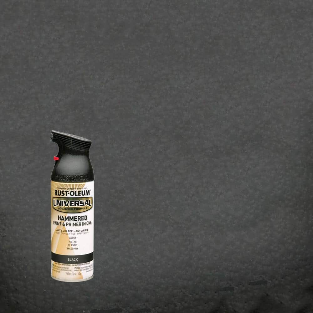 Rust-Oleum Universal 12 oz. All Surface Hammered Black Spray Paint and ...
