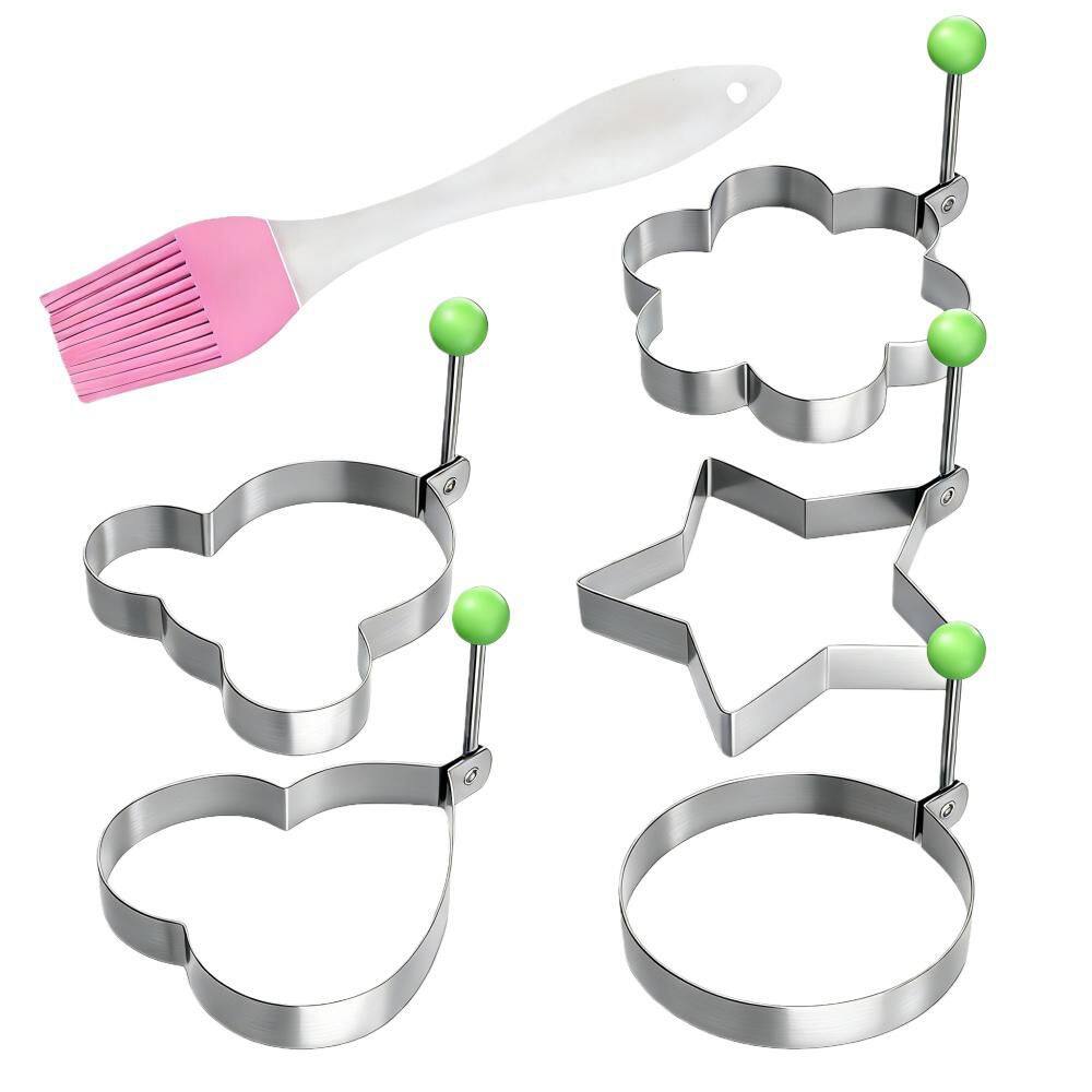 Esepony Stainless Steel Pancake Mold Set for Griddle, Frying Pan ...