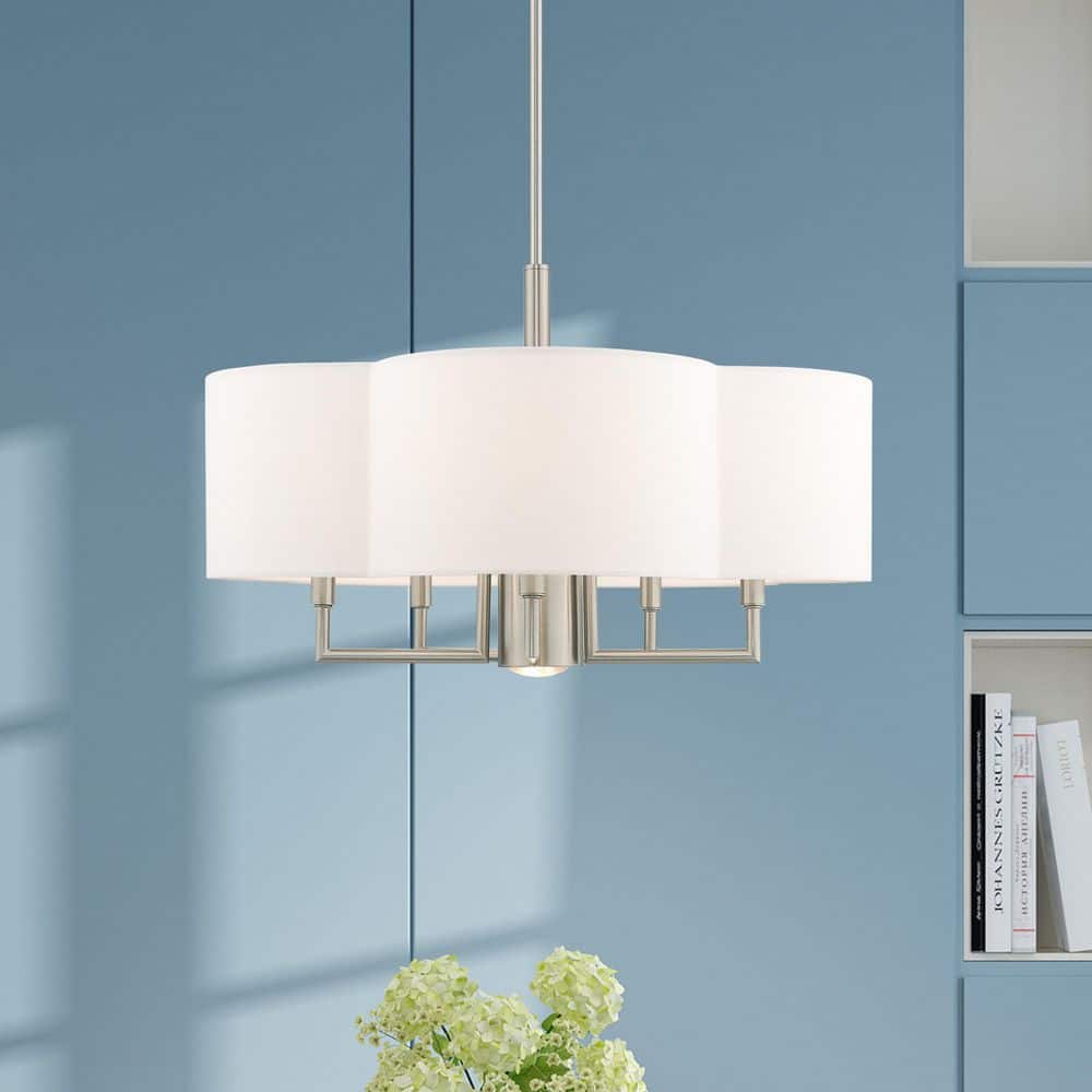 AVIANCE LIGHTING Centerbridge 60-Watt 5-Light Brushed Nickel Shaded ...