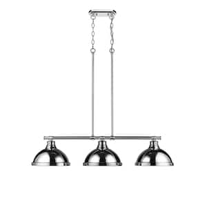 Golden Lighting Duncan 3-Light Pewter Pendant with Black Shade 3602-3LP ...