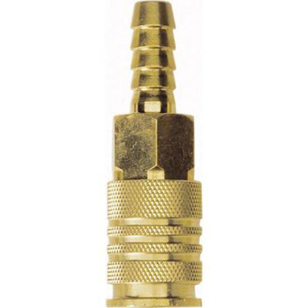 Husky 3/8 in. Hose Barb x 1/4 in. Universal Brass Coupler 13517HOM ...