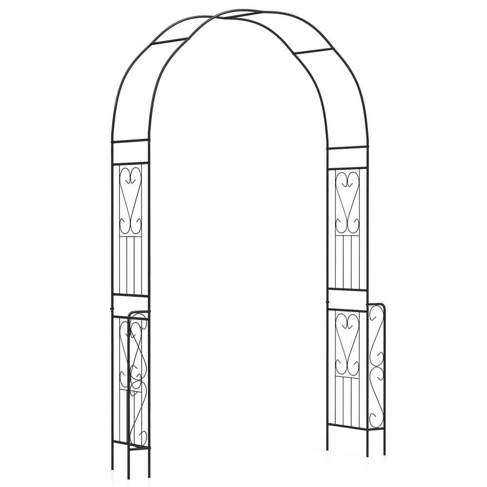 FAWEY TRED INC 95 in. Metal Garden Arch, Outdoor Wedding Trellis with ...