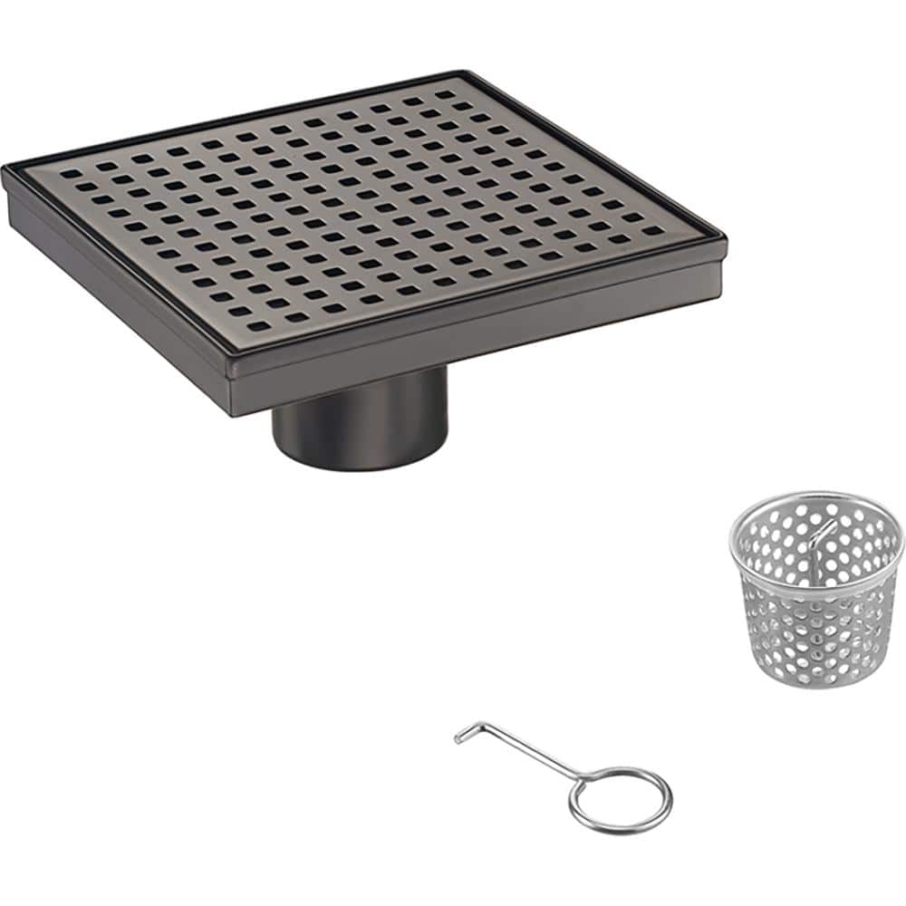 Reviews for Elegante Drain Collection 6 in. Square Stainless Steel ...