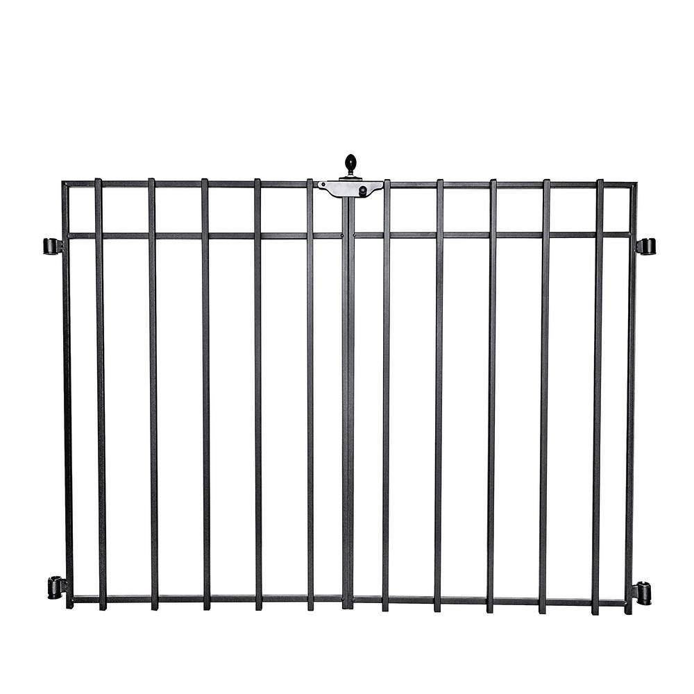 NUVO IRON Quick Fence Series 24in. W x 34 in. H Black Steel Coral Fence ...