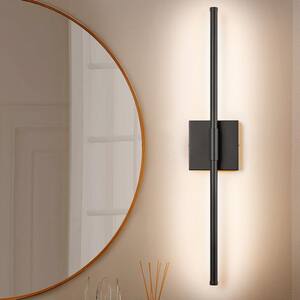 Rennnsan Aidan 1-Light Black Linear Dimmable LED Wall Sconce WS8101 ...