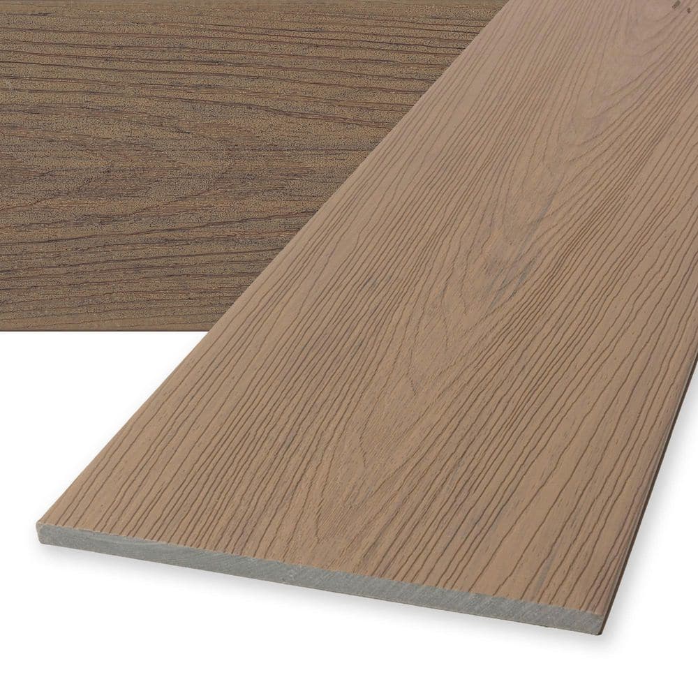 Deckorators Venture 1/2 in. x 12 in. x 12 ft. Sandbar Brown Composite ...